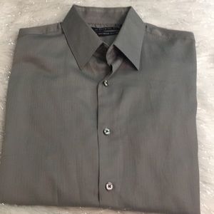 Axist | Shirts | Grey Striped Slim Fit Dress Shirt | Poshmark